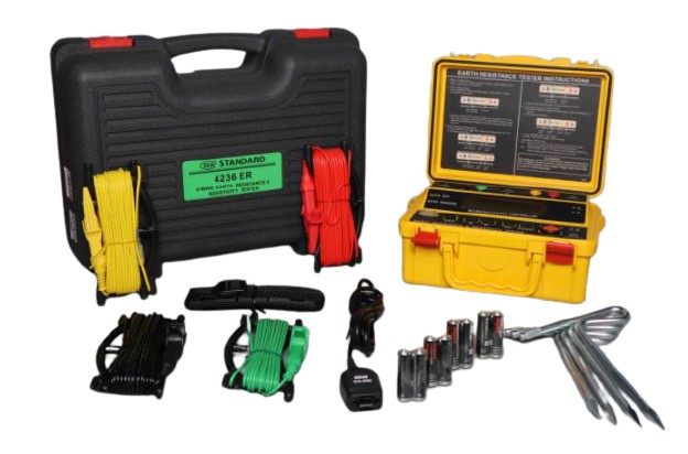 Medidor de Resistencia a Tierra de 4 varillas y Resistividad de Terreno ...